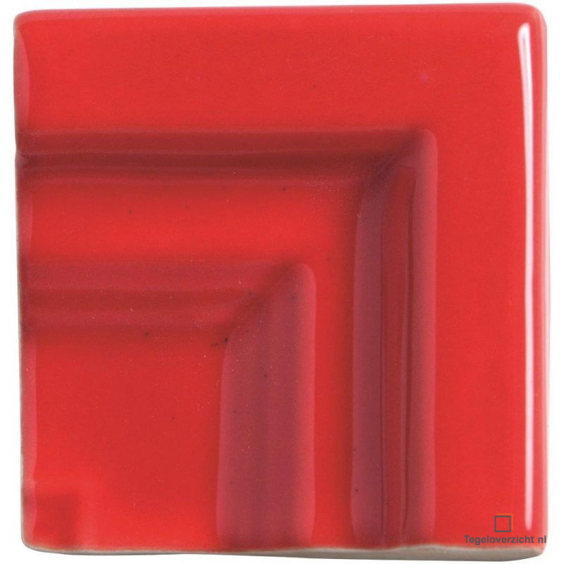 Adex Rivièra Angulo Marco Cornisa Monaco Red Wandtegel - 5x5cm, glans ...